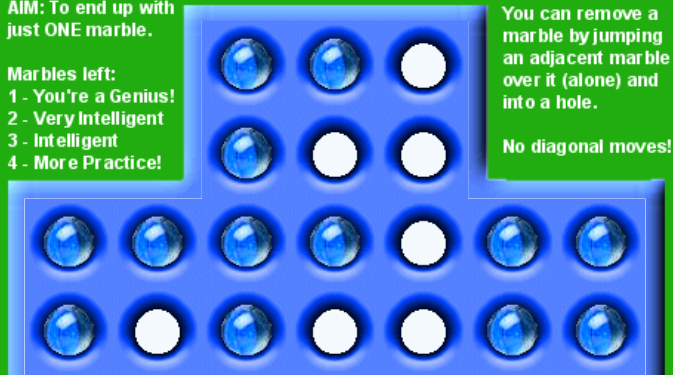 Play Marbles Solitaire Game